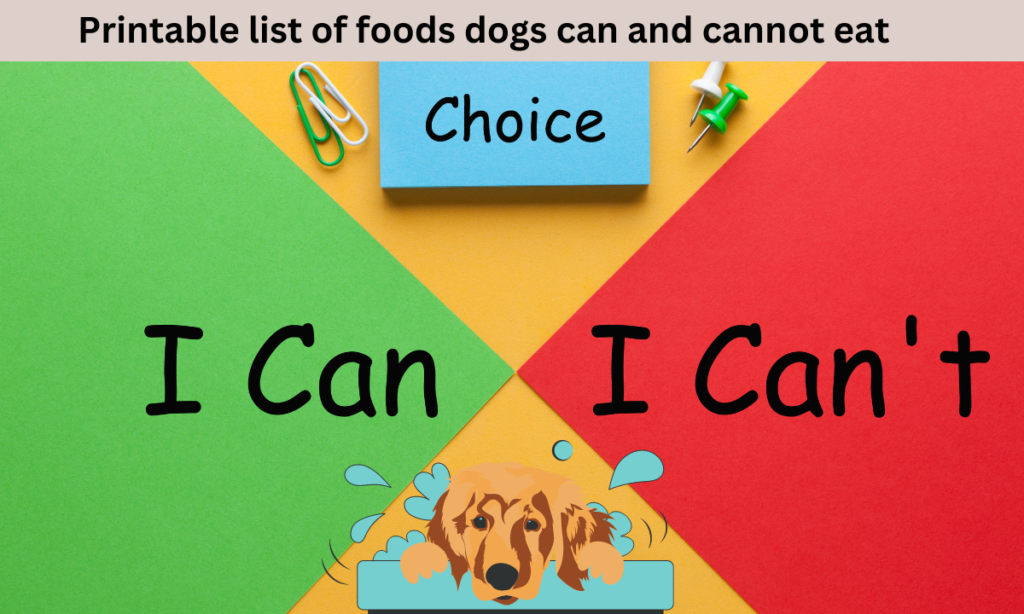 Printable list of foods dogs can and cannot eat - OURPETTAILS