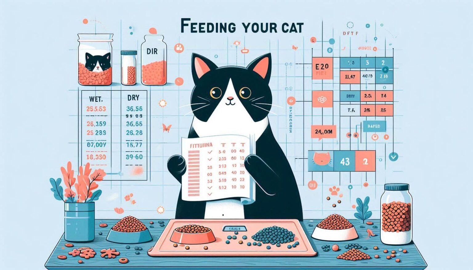 Comprehensive Cat Feeding Guide Wet and Dry Food: Portion Sizes, Charts ...